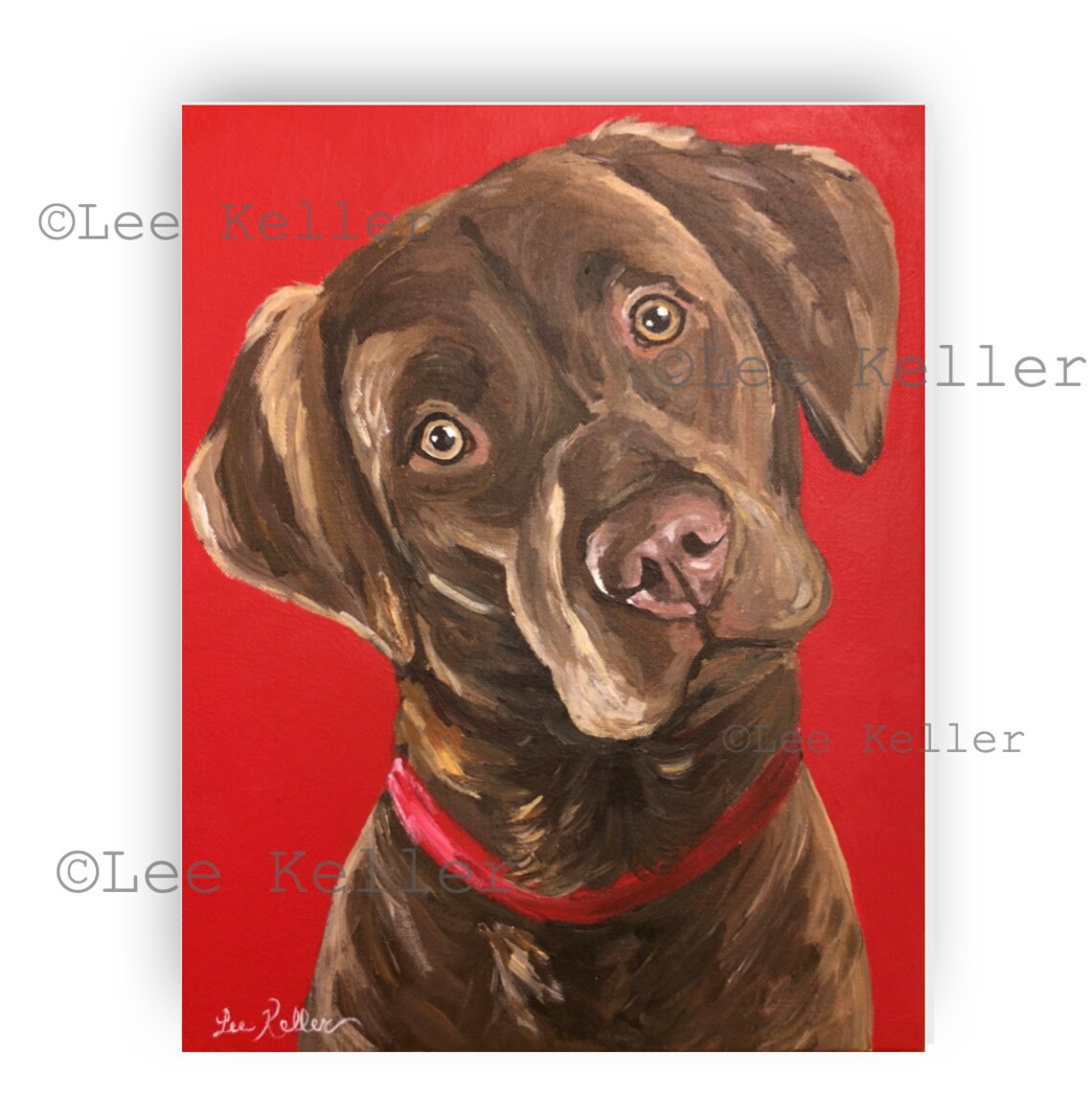 Chocolate Lab Art Print From Original Chocolate Labrador - Etsy Canada