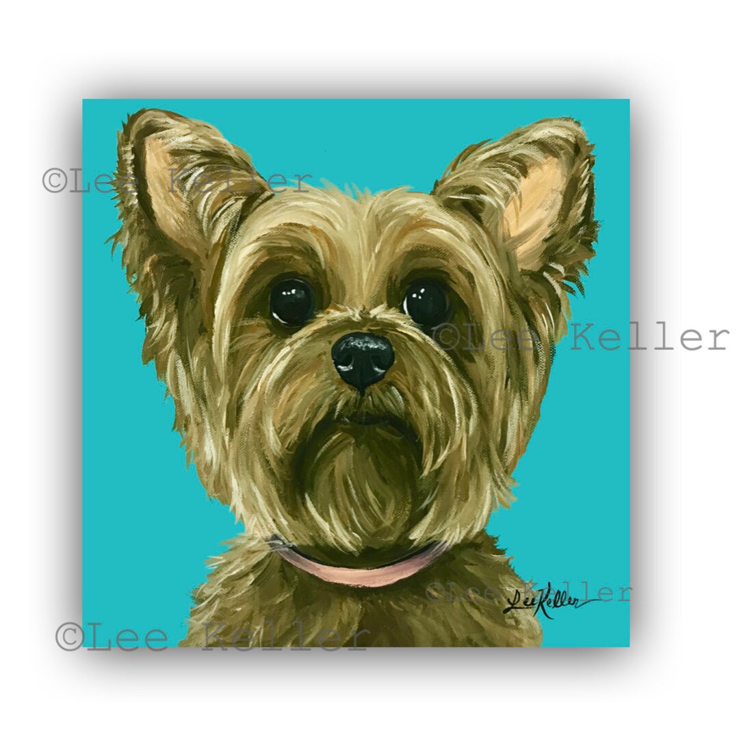 Yorkie Art Print From Original Yorkshire Terrier Painting, Yorkie Art ...