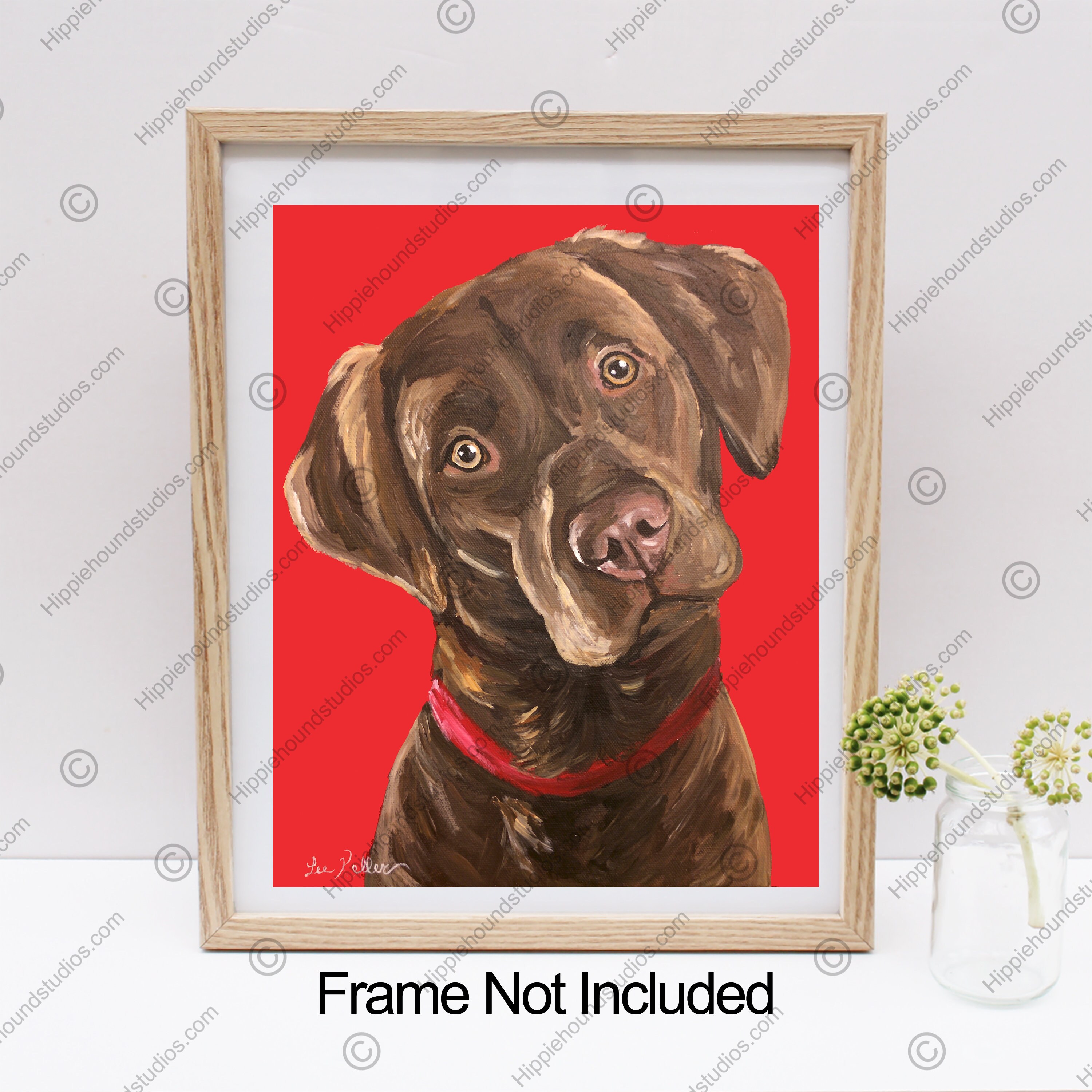 Chocolate Lab Art Print From Original Chocolate Labrador - Etsy Canada