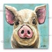 Pig Art Print, Pig Decor From Original Canvas Pig Painting. Pig Art ...