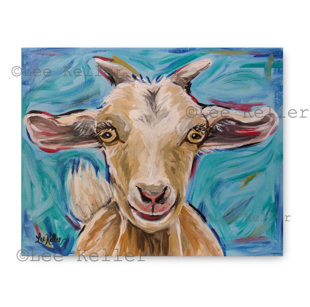 Goat Art, Goat Decor. Goat Print From Original Canvas Painting. Goat ...
