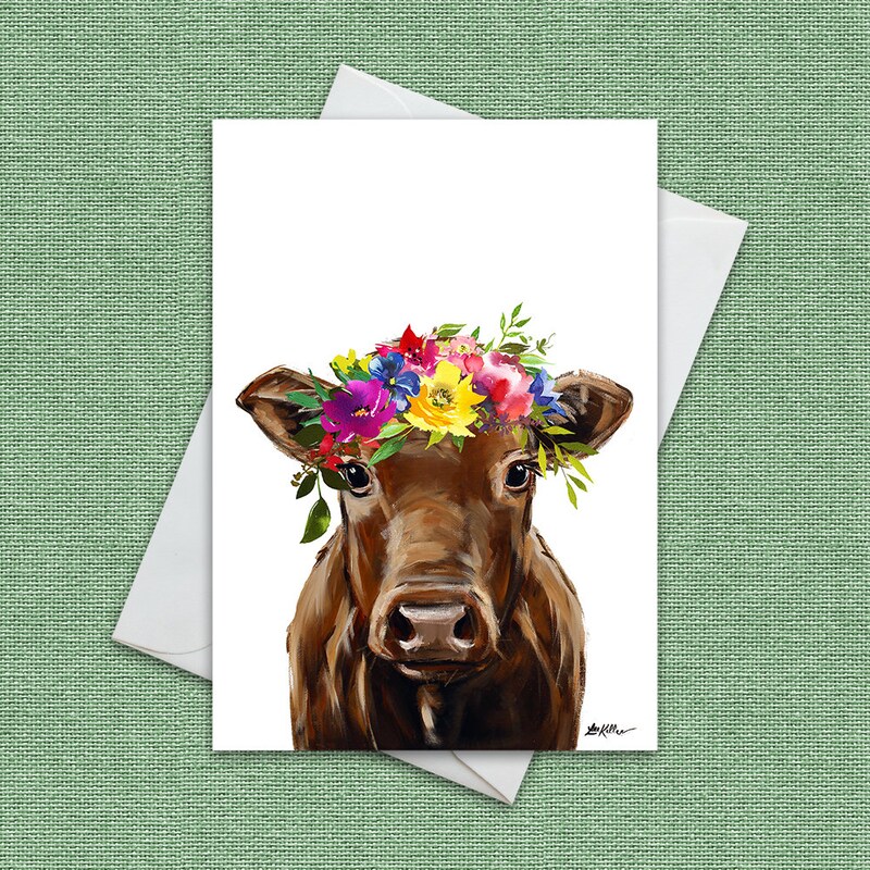 Cow Card - Etsy