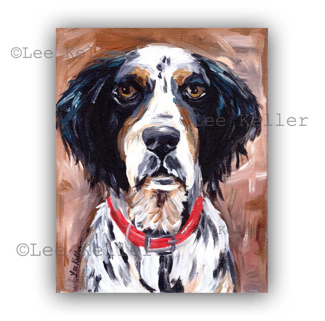 Brittany Spaniel Dog Art Print, Brittany Spaniel Prints, Hunting Dog ...