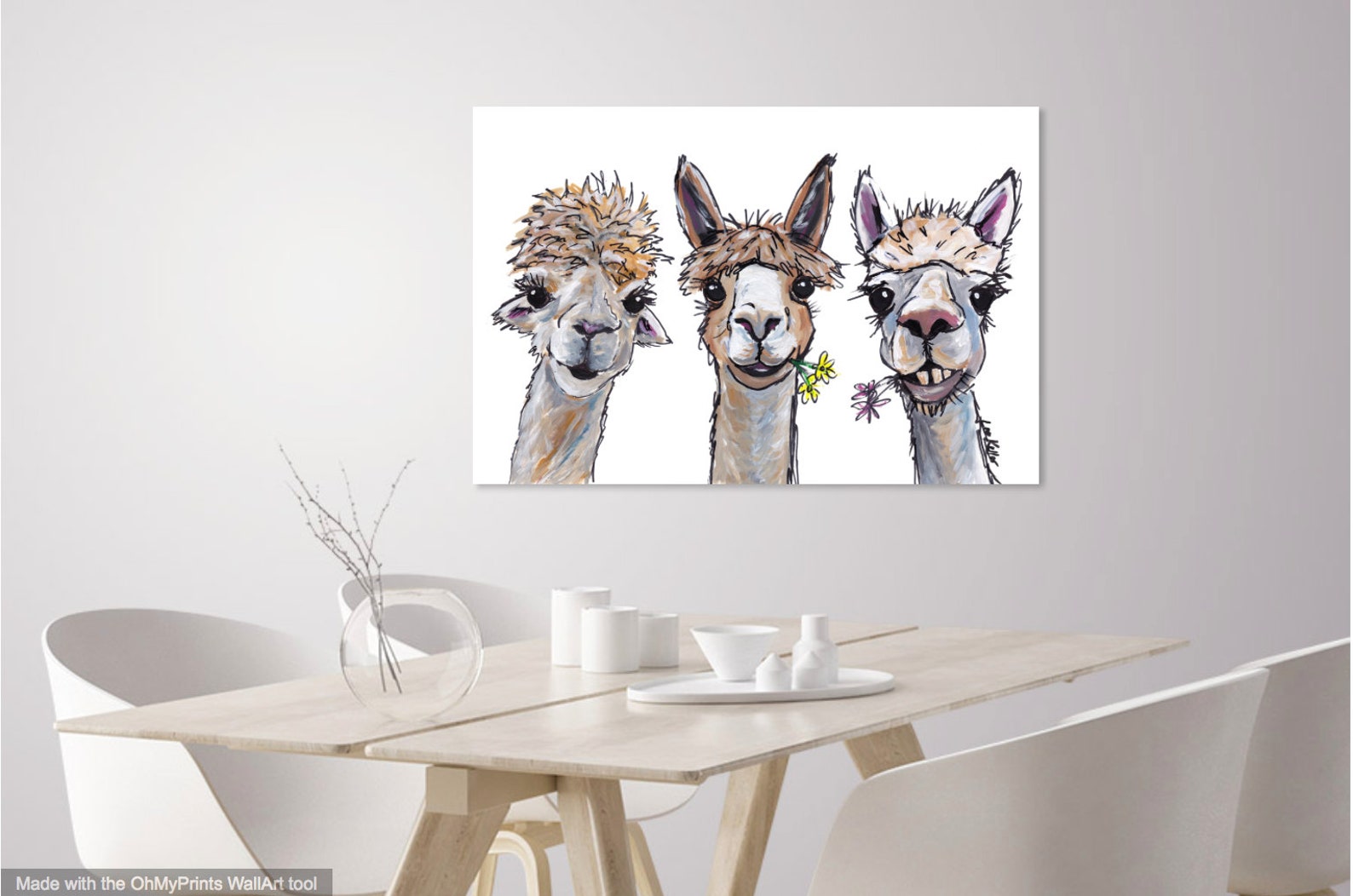 Fun Alpaca Canvas Art Alpaca Decor. Alpaca Print From | Etsy