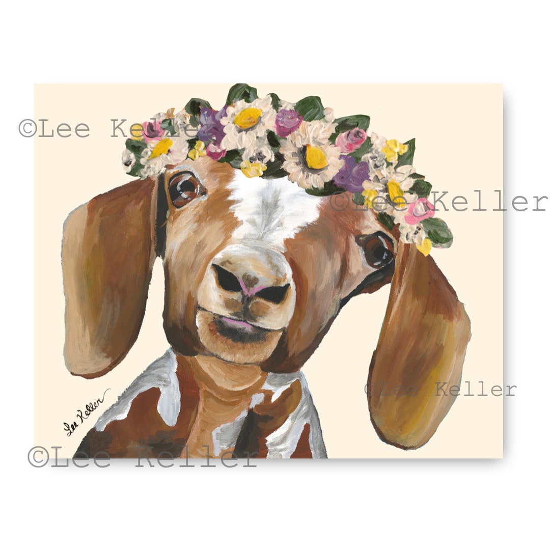 Goat Art Print From Original Canvas Goat Painting, Goat Prints, Goat ...