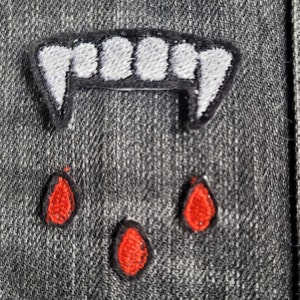 Vampire Fang Patch - Etsy