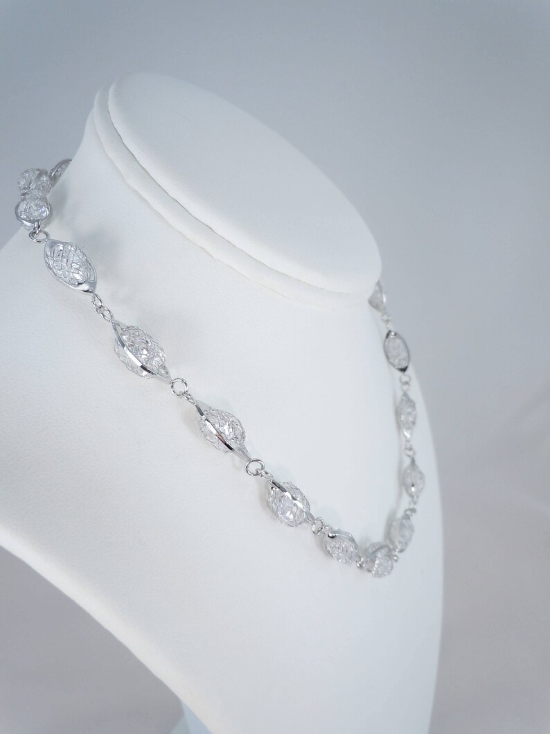 Crystal Link Necklace Swarovski Crystals Crystal Necklace | Etsy