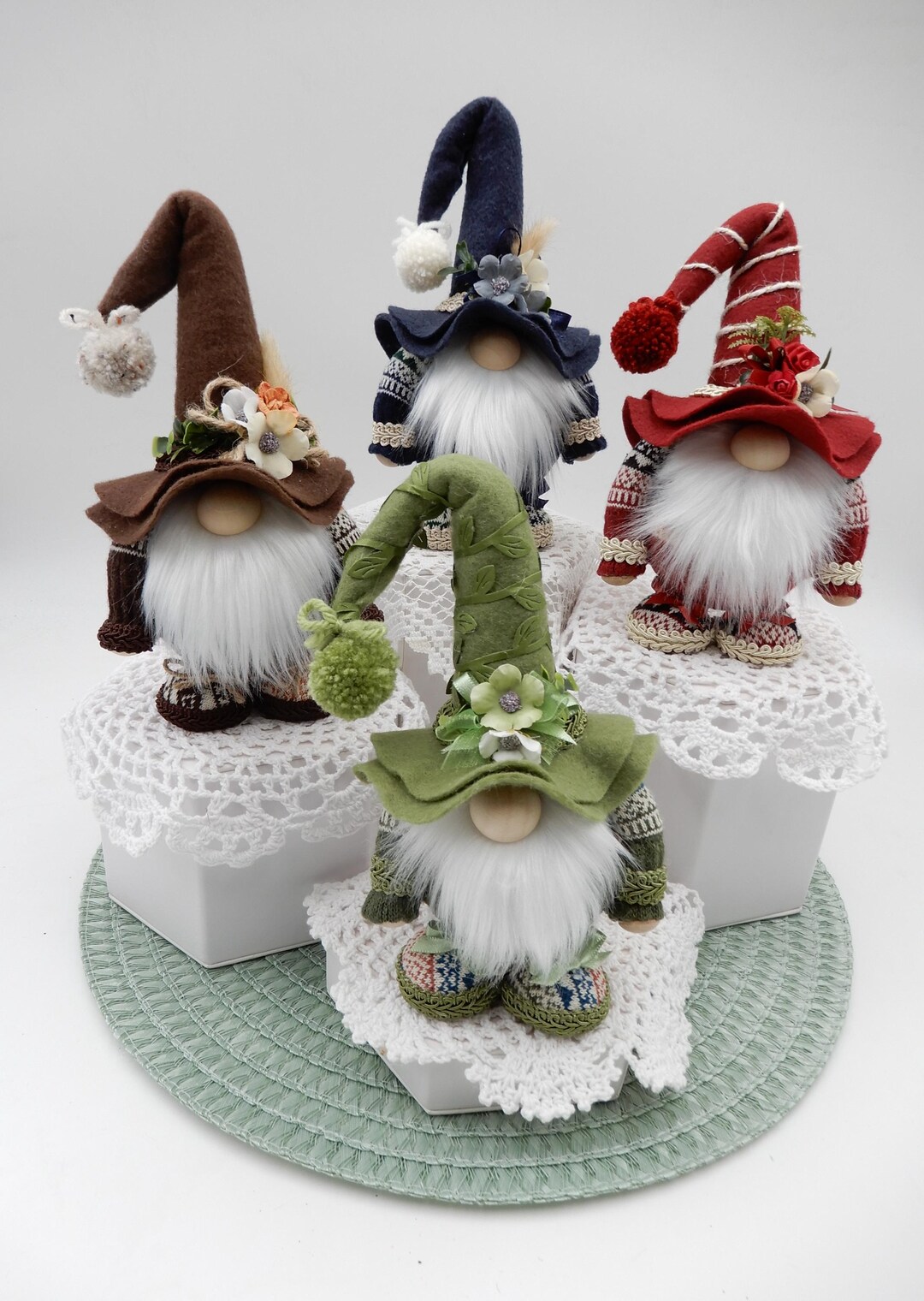 Gnome, Wizard Gnome, Country Gnome, Large Tiered Tray Decor, Tabletop ...
