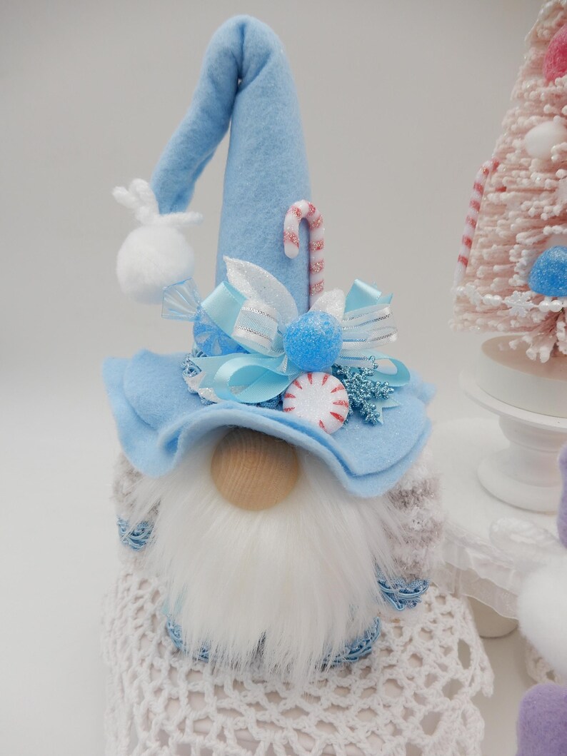 Pastel Christmas Gnome: Candy Hat Wizard Decor - Etsy