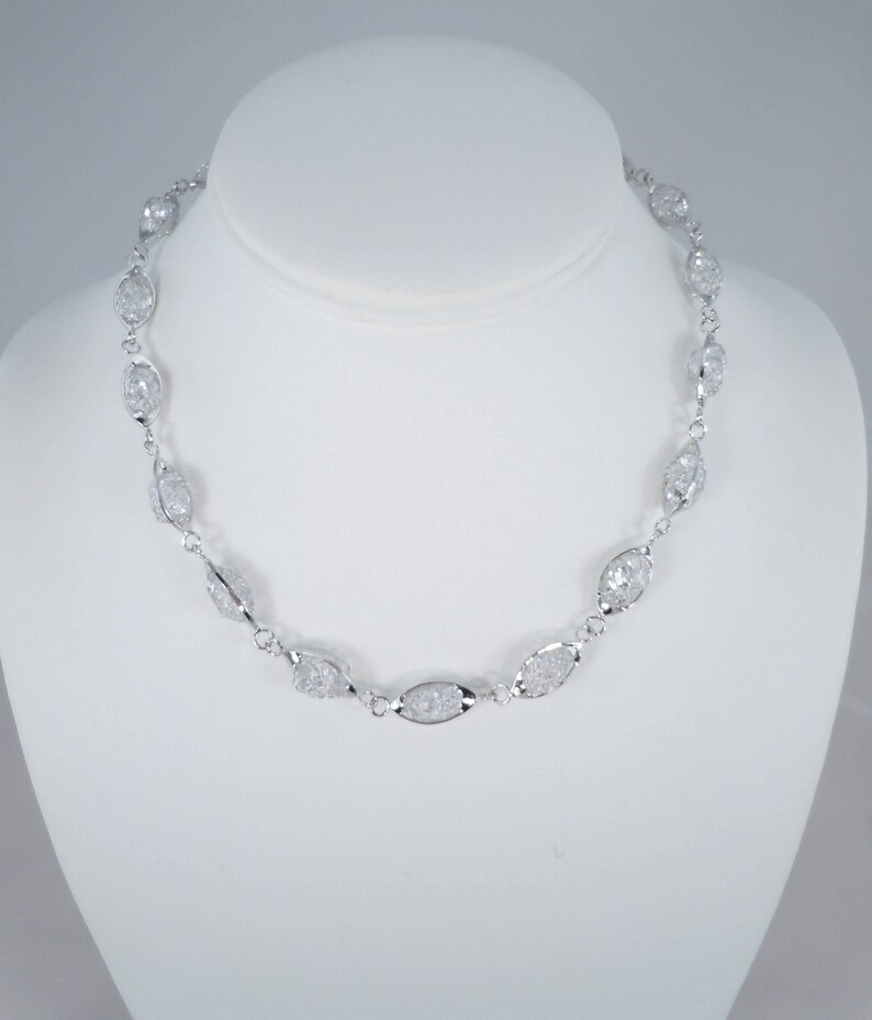 Crystal Link Necklace Swarovski Crystals Crystal Necklace | Etsy