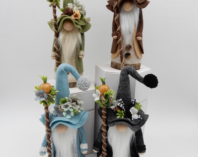 Gnomes, Wizard Gnome, Country Gnome, Medium Size Gnome With Staff, Home ...