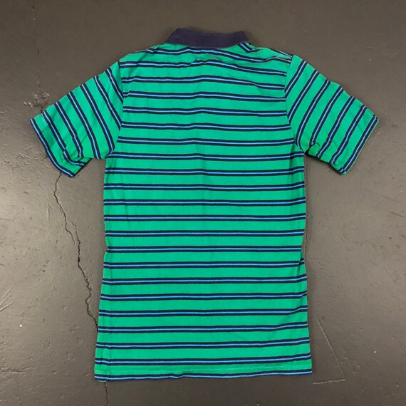Vintage 80s Izod Lacoste Blue Alligator Striped Polo … - Gem