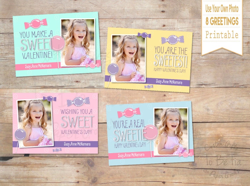 SAME DAY SERVICE Sweet as Candy Valentine's Day Cards for - Etsy