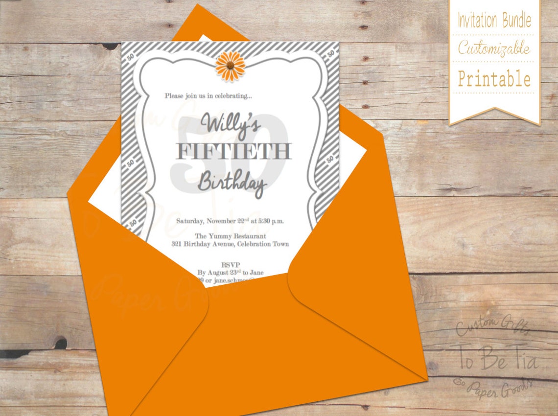 Printable Milestone Birthday/anniversary Party Invitation and - Etsy