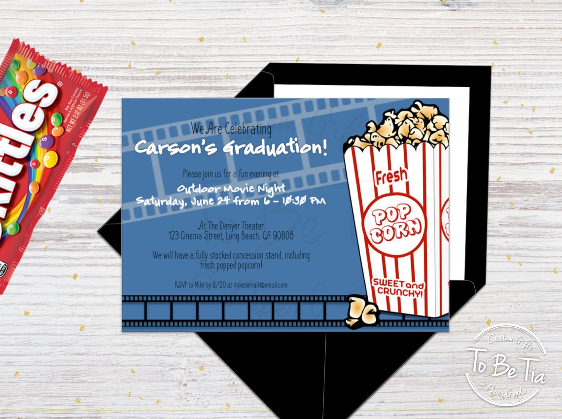 Movie Party Invitation – Made-to-order/printable - Etsy
