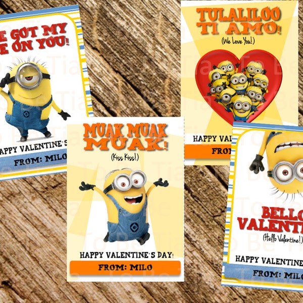 Minion Valentine - Etsy