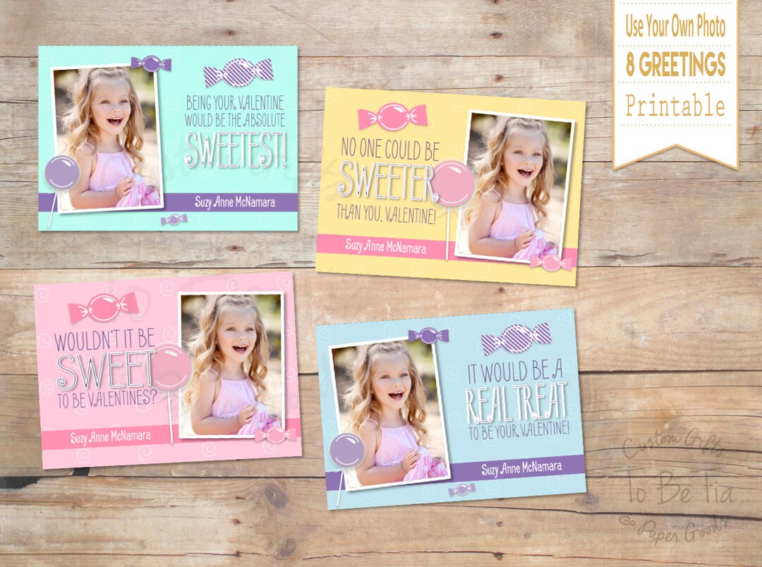 SAME DAY SERVICE Sweet as Candy Valentine's Day Cards for - Etsy