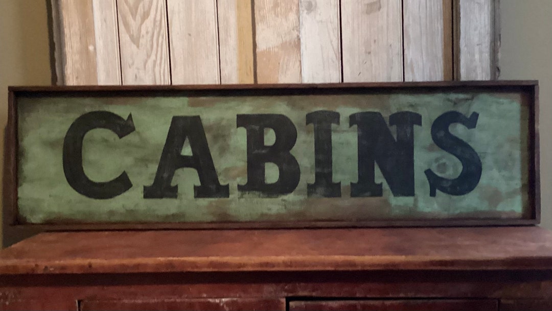 Cabins Sign - Etsy
