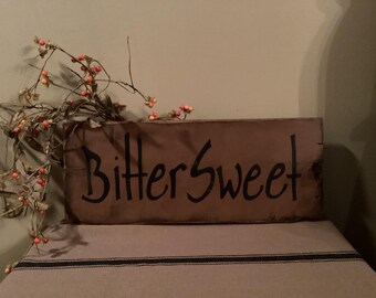 Bittersweet Fall Wood Sign 10 X 24 - Etsy