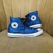Authentic converse all stars in blue glitter. Custom made to | Etsy