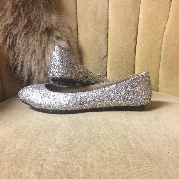 Silver Glitter Shoes - Etsy