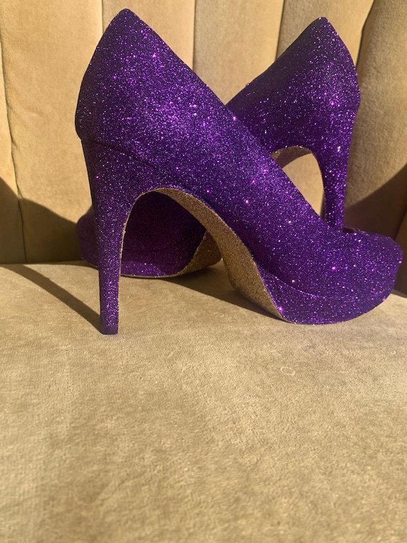 Dark Purple Sparkly High Heels
