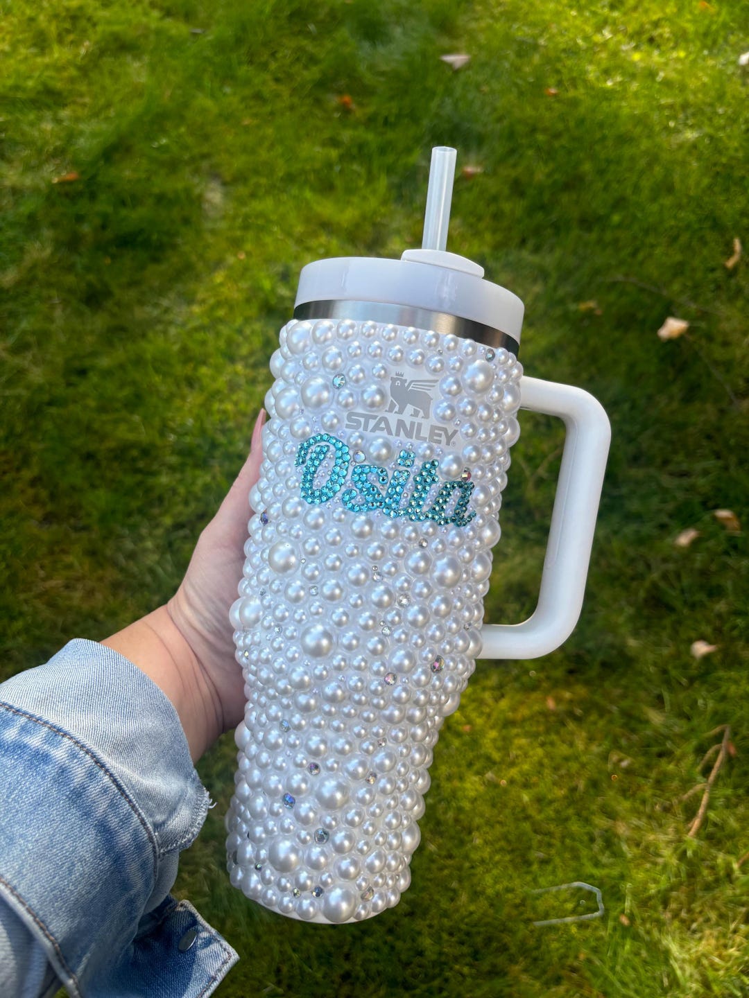 Pearl and Rhinestone Stanley. Crystal Insulated Stanley Cup ...