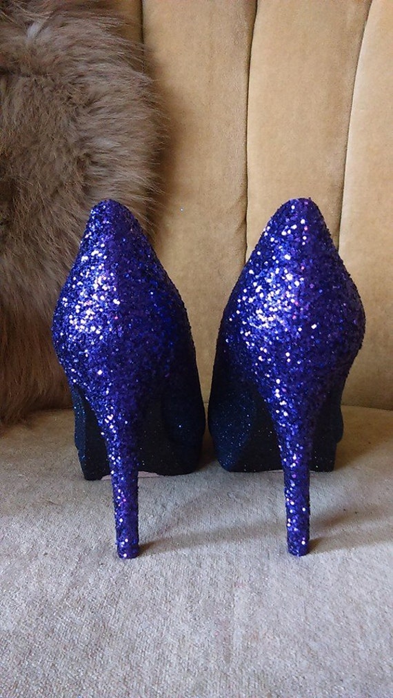 Dark Purple Sparkly High Heels