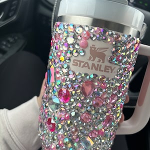 Rhinestone Stanley. Crystal Insulated Stanley Cup. Quencher. Pink, Rose ...