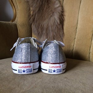 Authentic Converse All Stars in Silver Glitter. Custom Made to Order ...