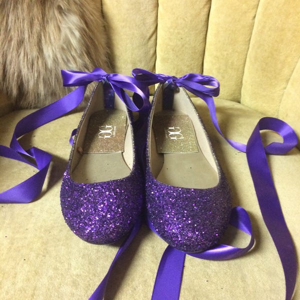 Purple Flats - Etsy
