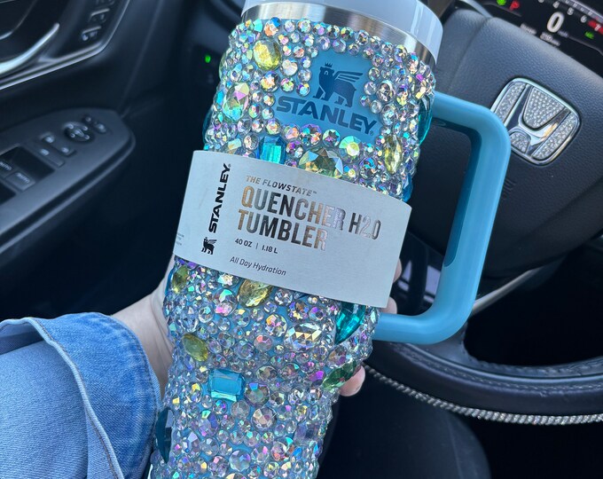 Rhinestone Stanley. Stanley Quencher. Blue Crystal Insulated Stanley ...