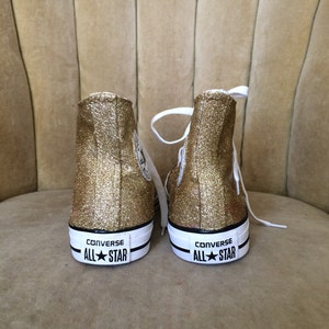 Authentic Converse All Stars in Gold Glitter. Custom Made to - Etsy