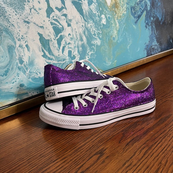 Purple Converse - Etsy