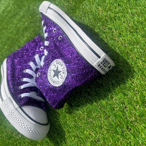 Custom Purple Glitter Converse All Stars - Made to Order - Etsy