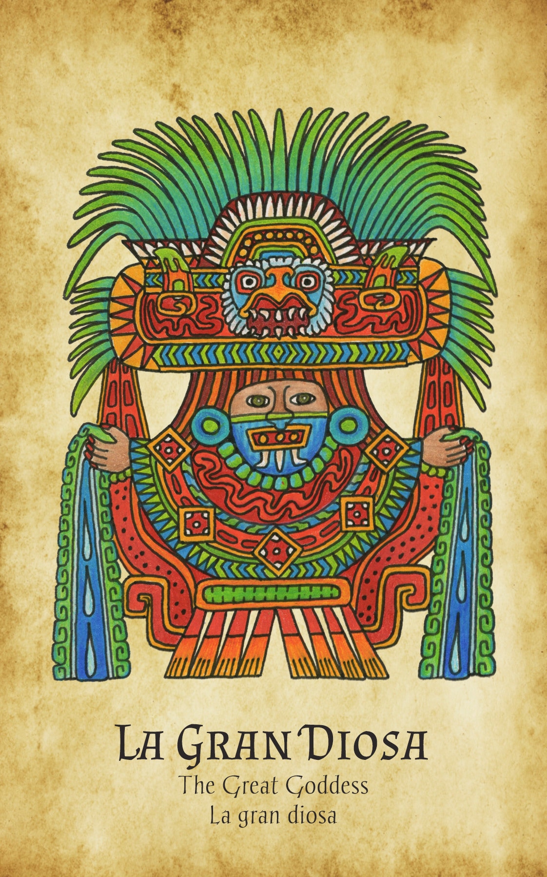 La Gran Diosa The Great Goddess Art Print by Ramona Snow | Etsy