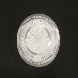 Galactic Tribe Sun Symbol Selenite Palm Stone Laser Etched - Etsy