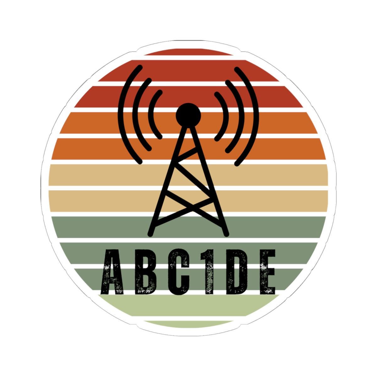 Retro Ham Radio Custom Call Sign Sticker: Personalized Laptop Decal - Etsy