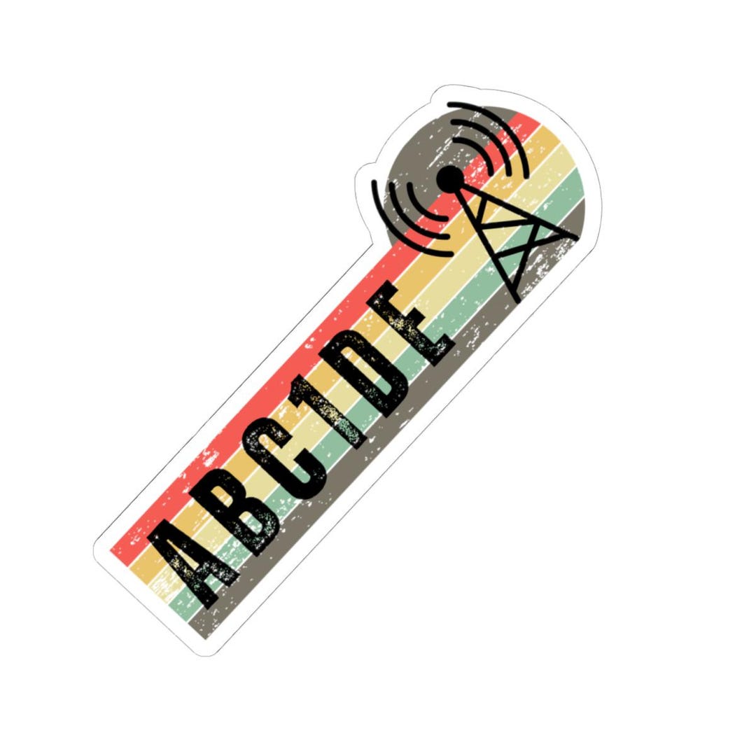 Retro Ham Radio Custom Call Sign Sticker: Personalized Laptop Decal - Etsy