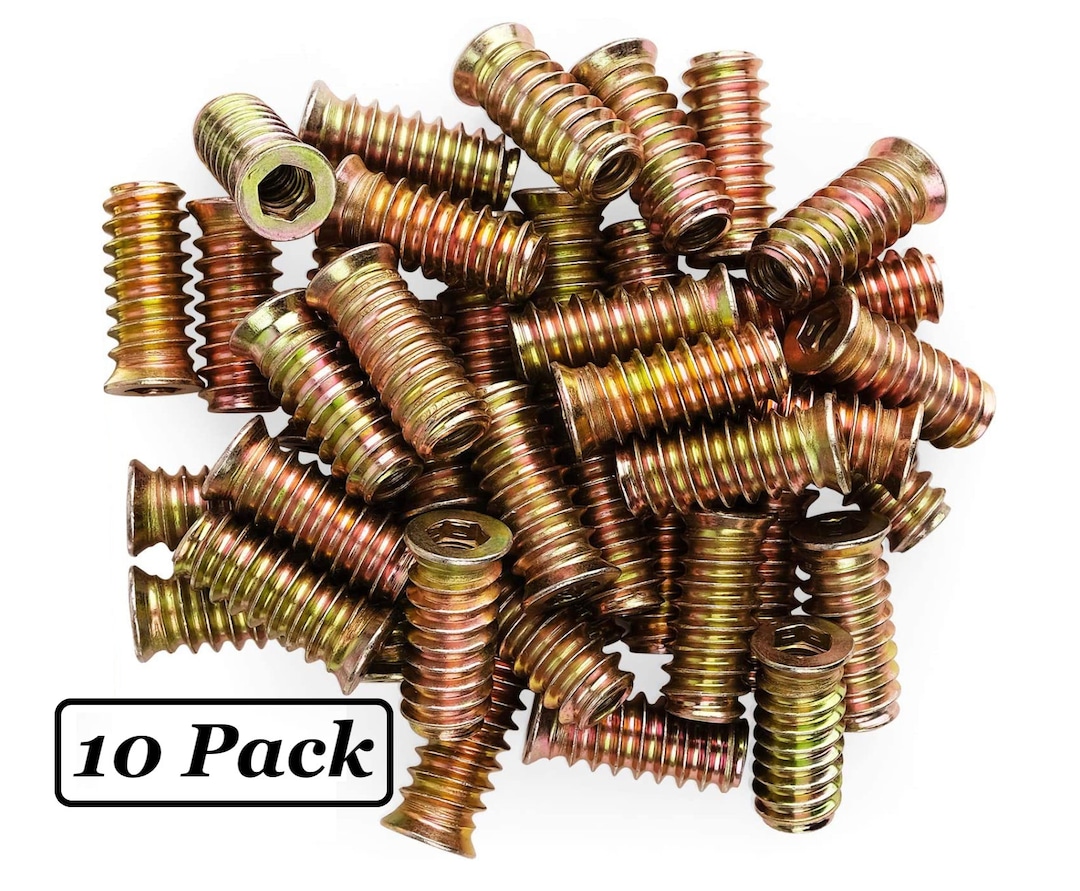 Wood Insert Furniture Screw With 1/4-20 Threaded Wood Inserts. - Etsy