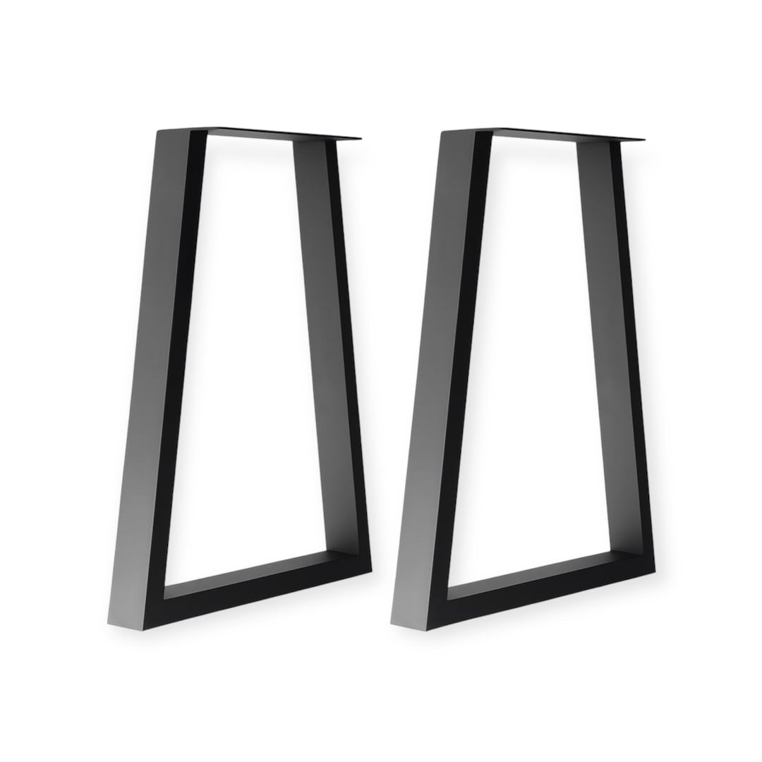 Set of 16" Black Trapezoid Bench Legs, Bench Legs, Metal Coffee Table ...