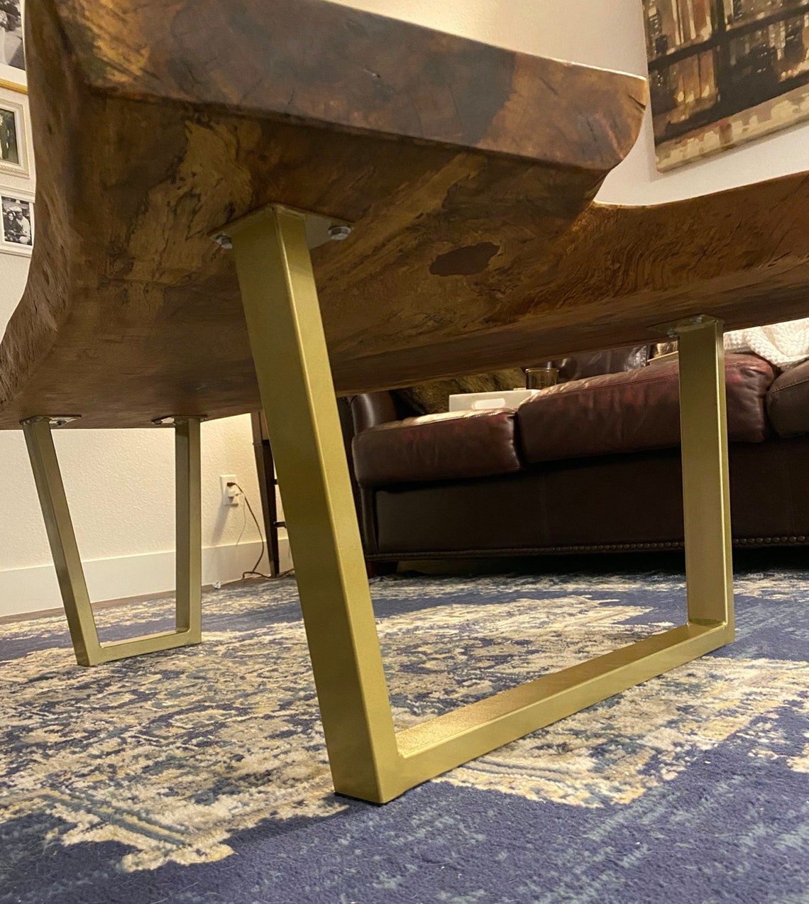 Wide Top U Shape Trapezoid Leg Console Table Leg Sofa Table | Etsy