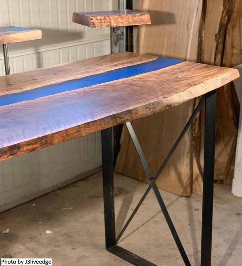 U Shape River Table Leg With Bracing Desk Leg Coffee Table - Etsy