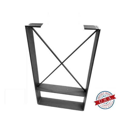 Metal Table Legs 2x2 U Red set of 2 - Etsy