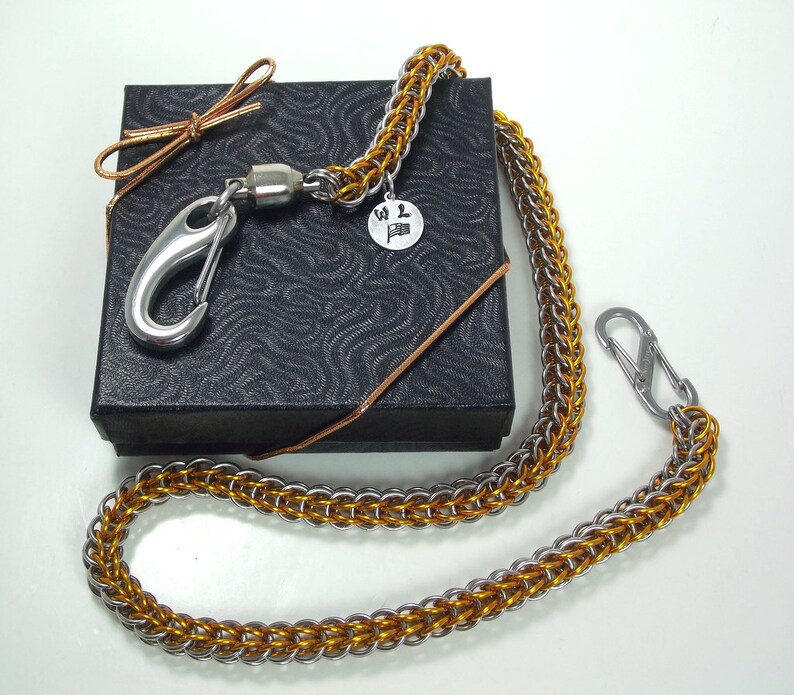 Handmade Chainmail Stainless Steel Wallet Chain With Swivel - Etsy