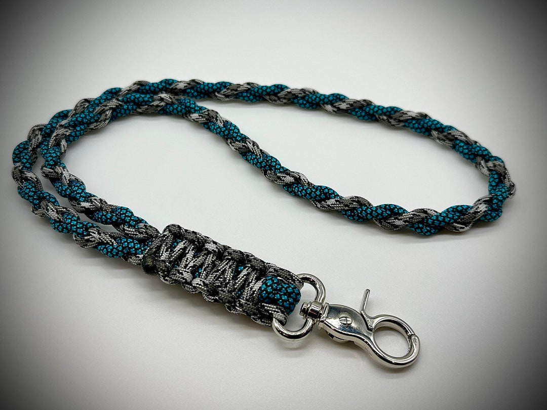 Paracord Neck Lanyard Heavy Duty Spiral Round Braid Trigger Snap--over ...