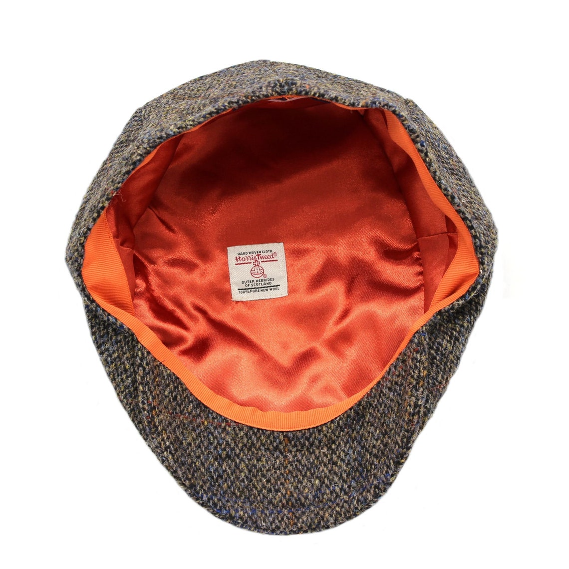 Genuine Harris Tweed Flat Cap Deep Back Satin Lining Classic | Etsy