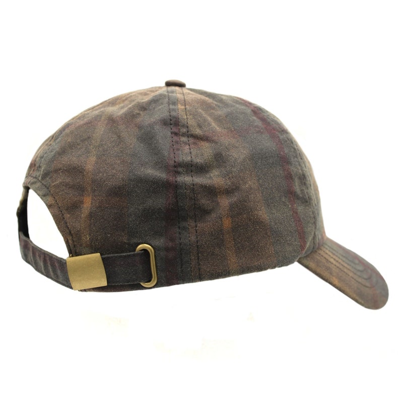 British Waxed Cotton Baseball Cap Quality Tartan Wax Water Resistant ...