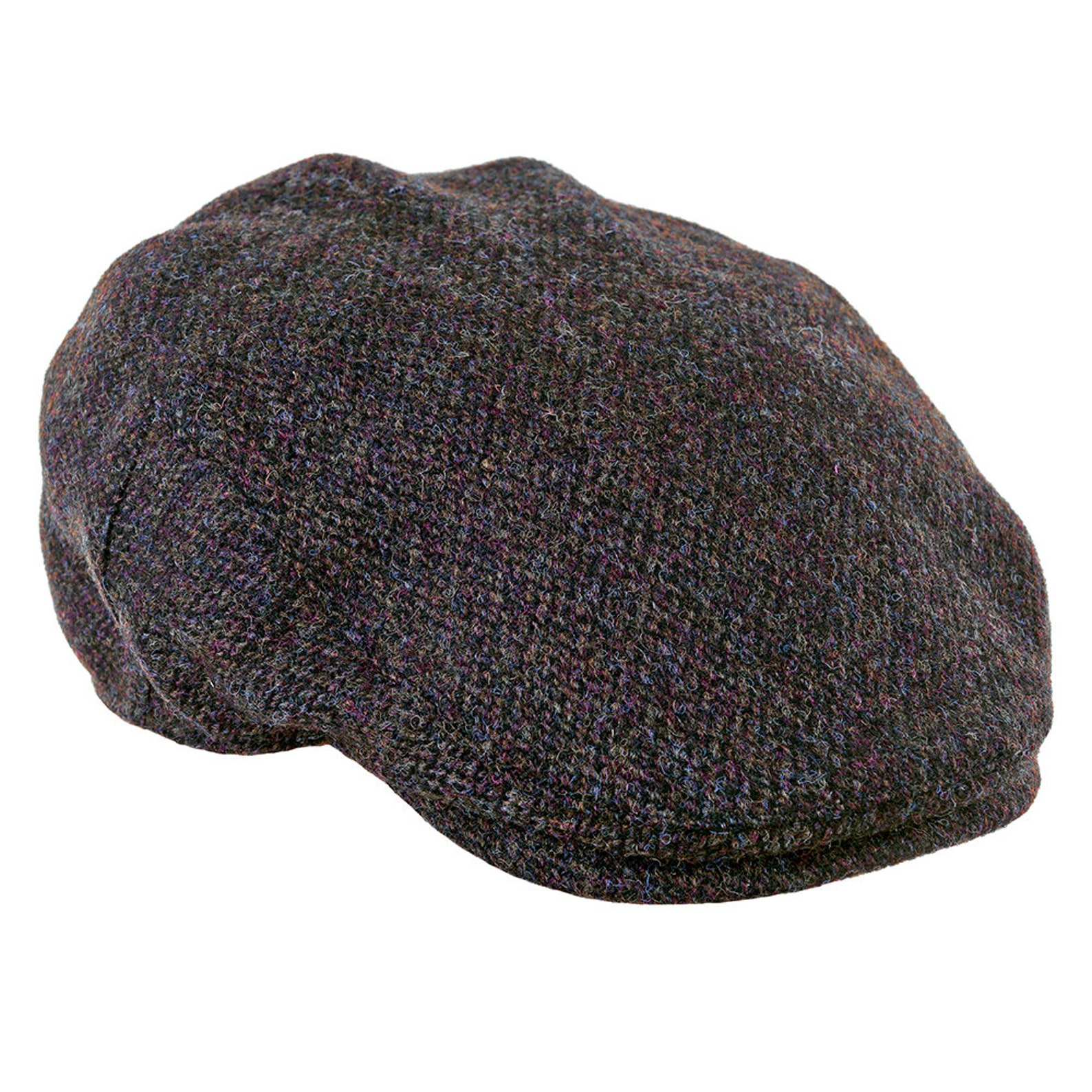 Genuine Harris Tweed Flat Cap Deep Back Satin Lining Classic Style ...
