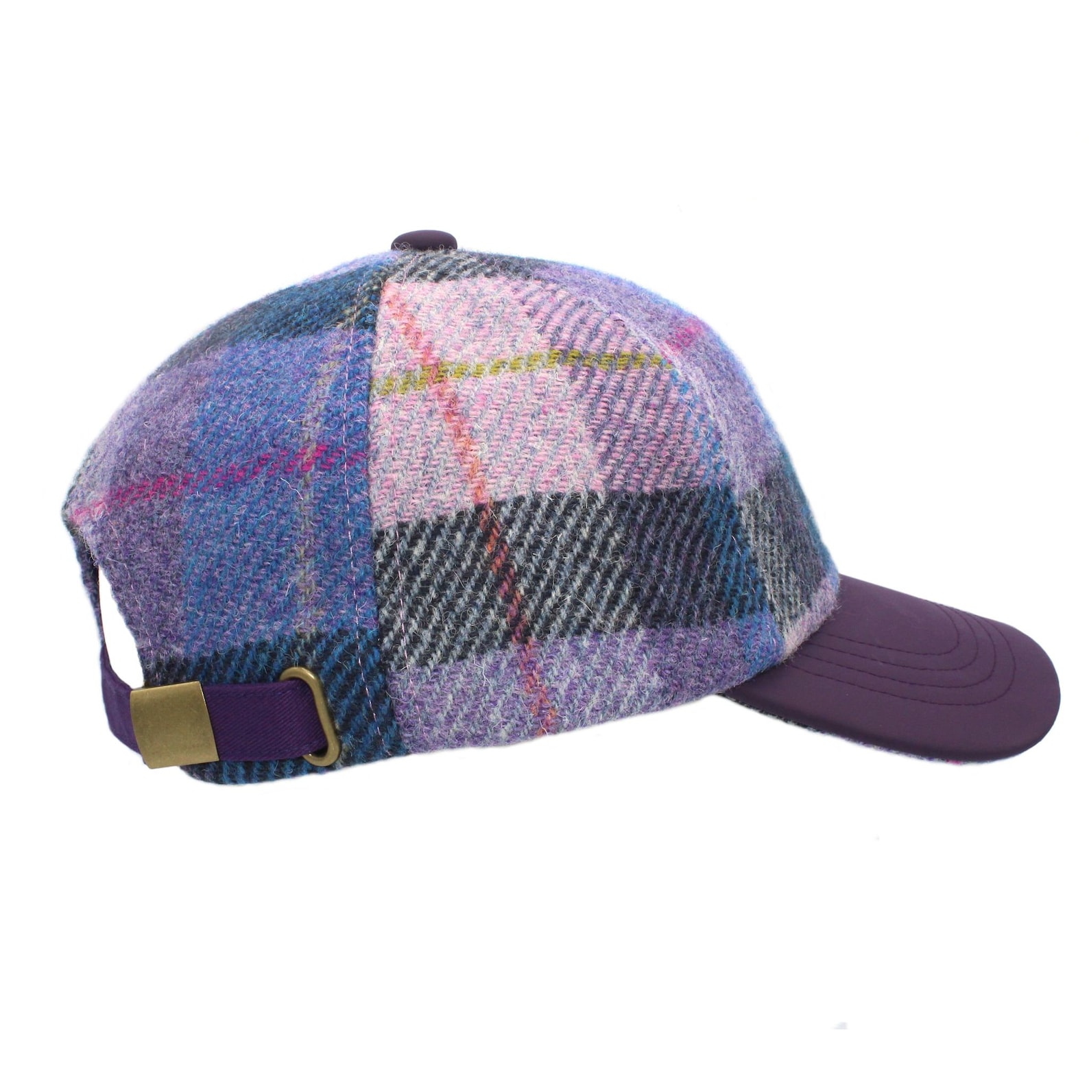 Genuine Harris Tweed Baseball Cap Faux Leather Peak Adjustable | Etsy